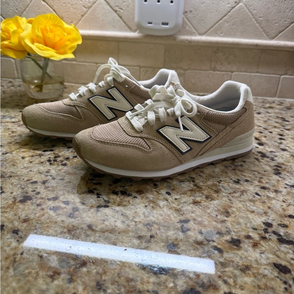 New Balance | Shoes | New Balance Tan And White Sneakers | Poshmark